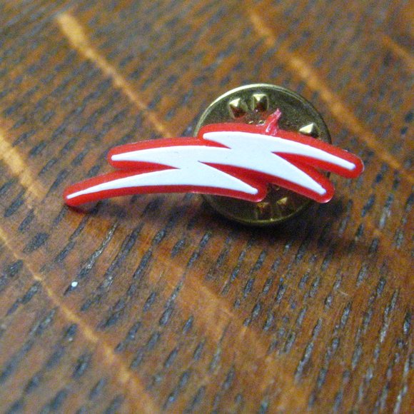Red Lightning Bolt | Accessories | Red Lightning Bolt Symbolic Lapel ...